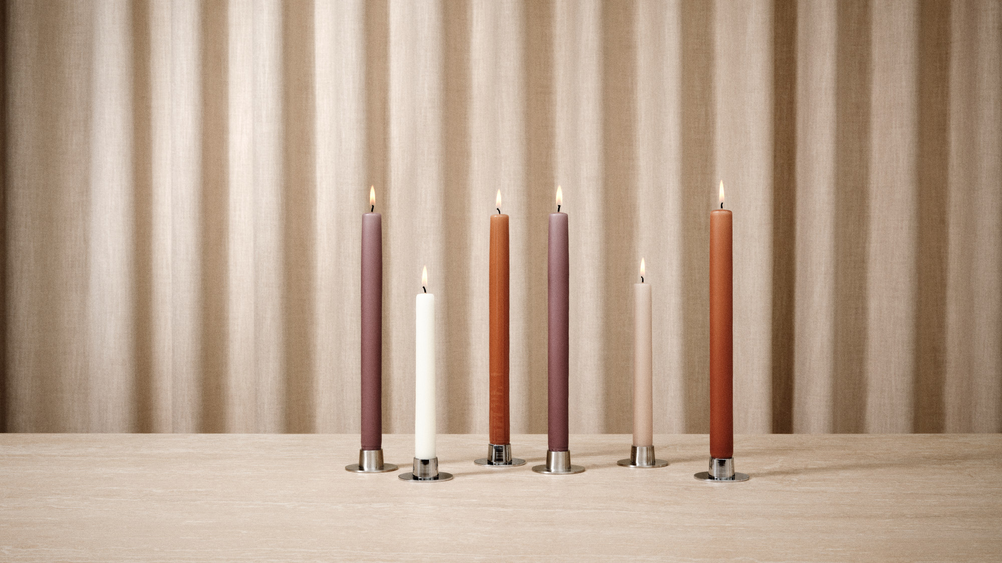Cylindrical candles