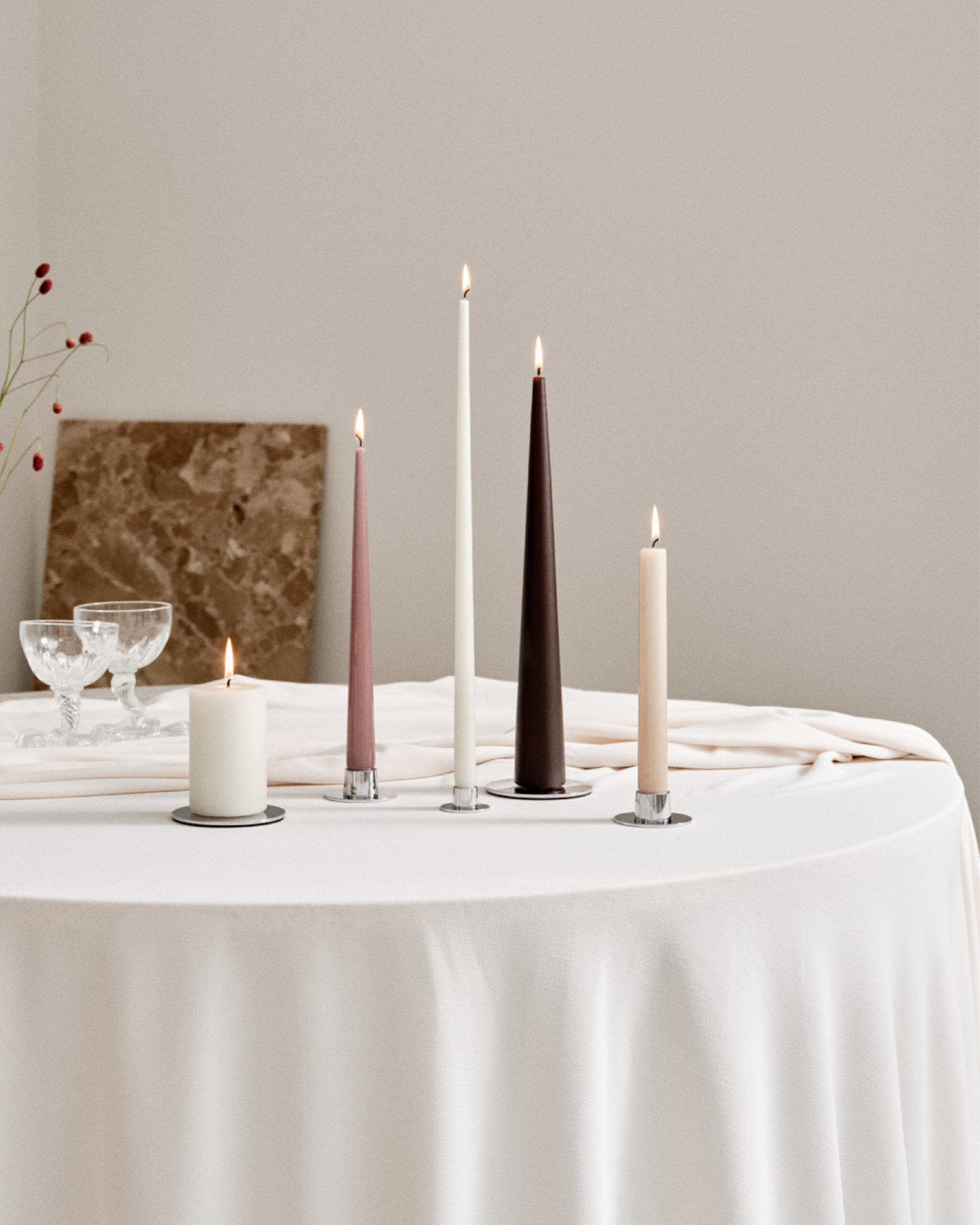 Cylindrical candles