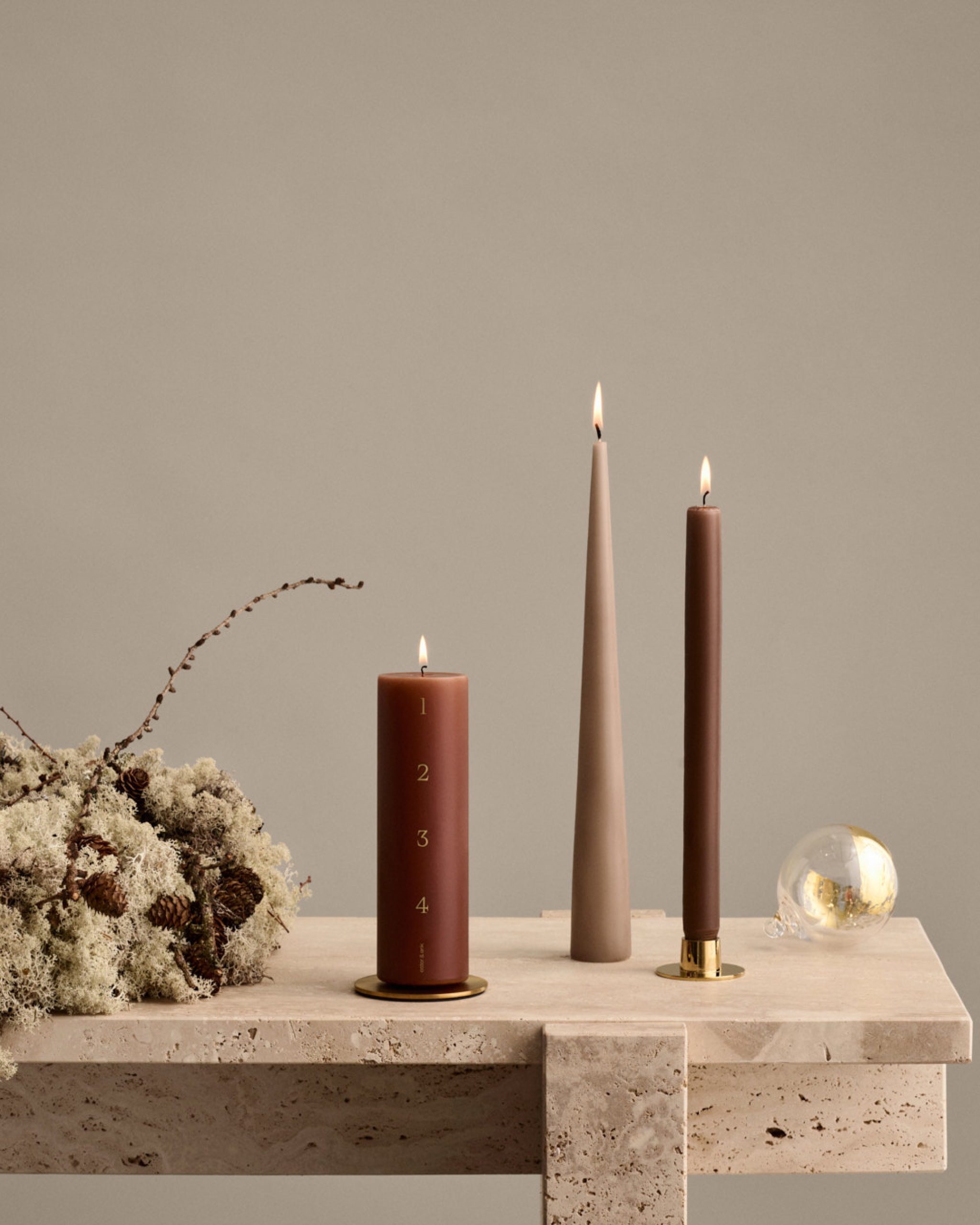 Cylindrical candles