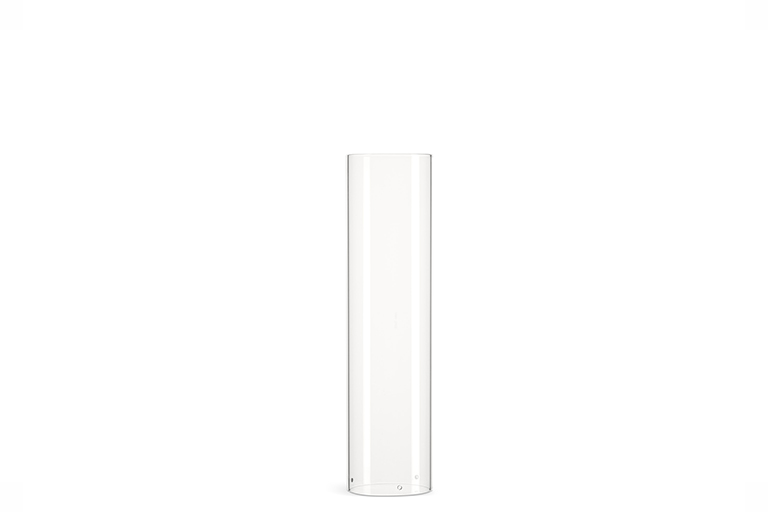 Cylindrical glass hurricane